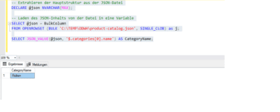SQL Server und JSON: Laden, Analysieren und Verstehen von JSON-Daten - Online Data Warehouse
