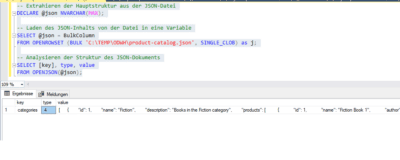 SQL Server und JSON: Laden, Analysieren und Verstehen von JSON-Daten - Online Data Warehouse